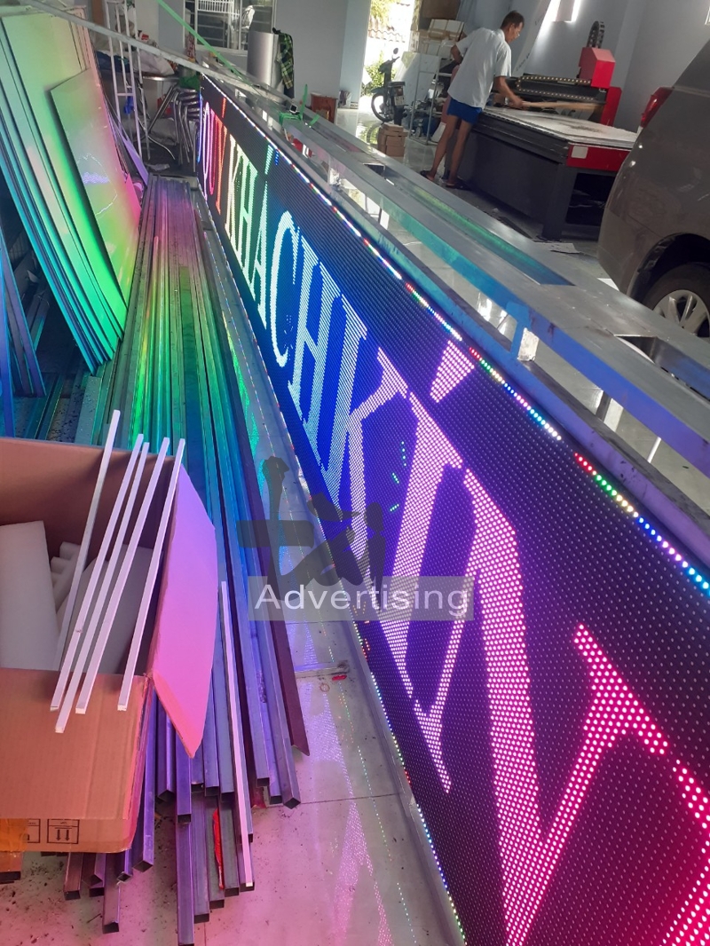 Đèn led chạy chữ | gia công led ma trận | Tài quảng cáo Long An